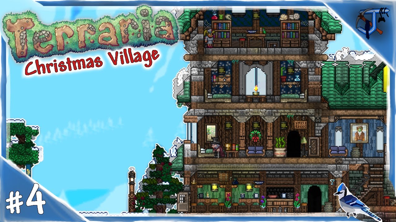 Christmas Village Ep: 4 - Snowy Inn | Terraria Speed Build - YouTube