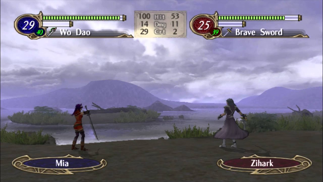 Fire Emblem Radiant Dawn Mia vs. Zihark - YouTube