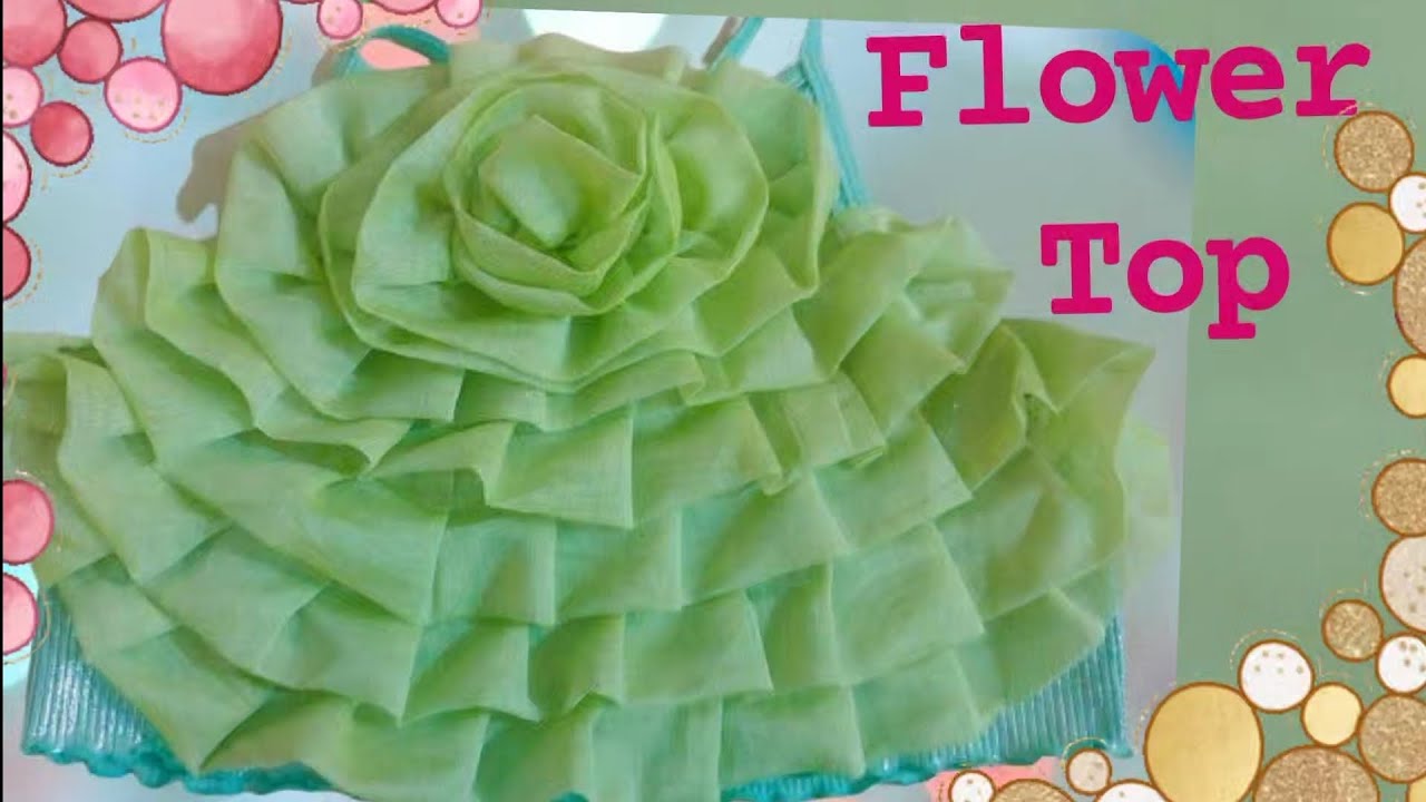 Flower top 🌺 ll DIY flower top ll Top for girls ll trending top ll Rose ...