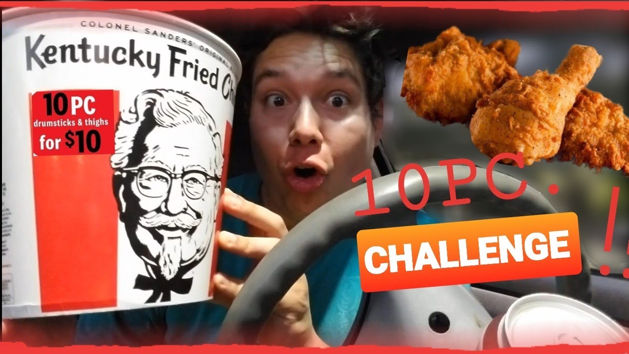 KFC 10 PC. BUCKET CHALLENGE - MUKBANG** (Sponsored By POSTMATES®) - YouTube