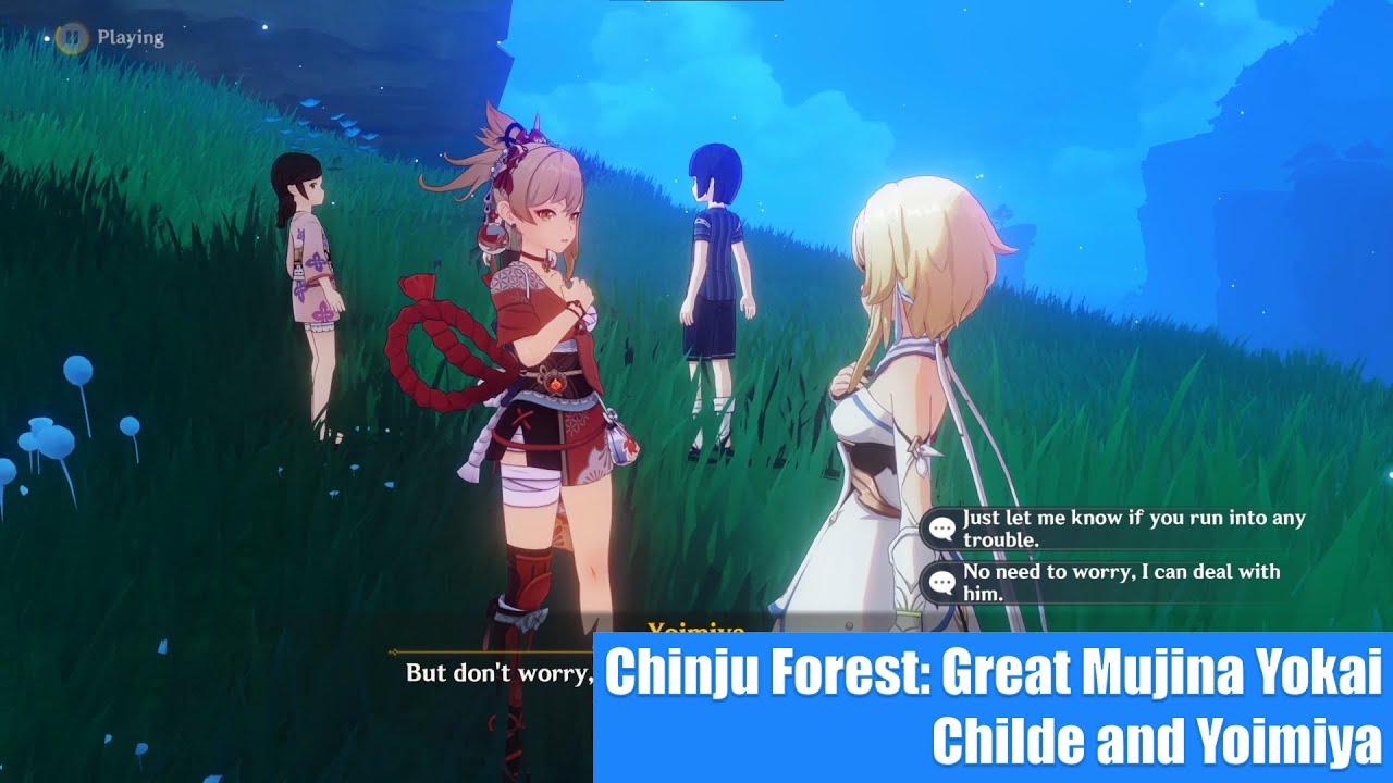 Chinju Forest: Great Mujina Yokai - Childe and Yoimiya [Day 1] (Japanese Dub) | Genshin Impact ...