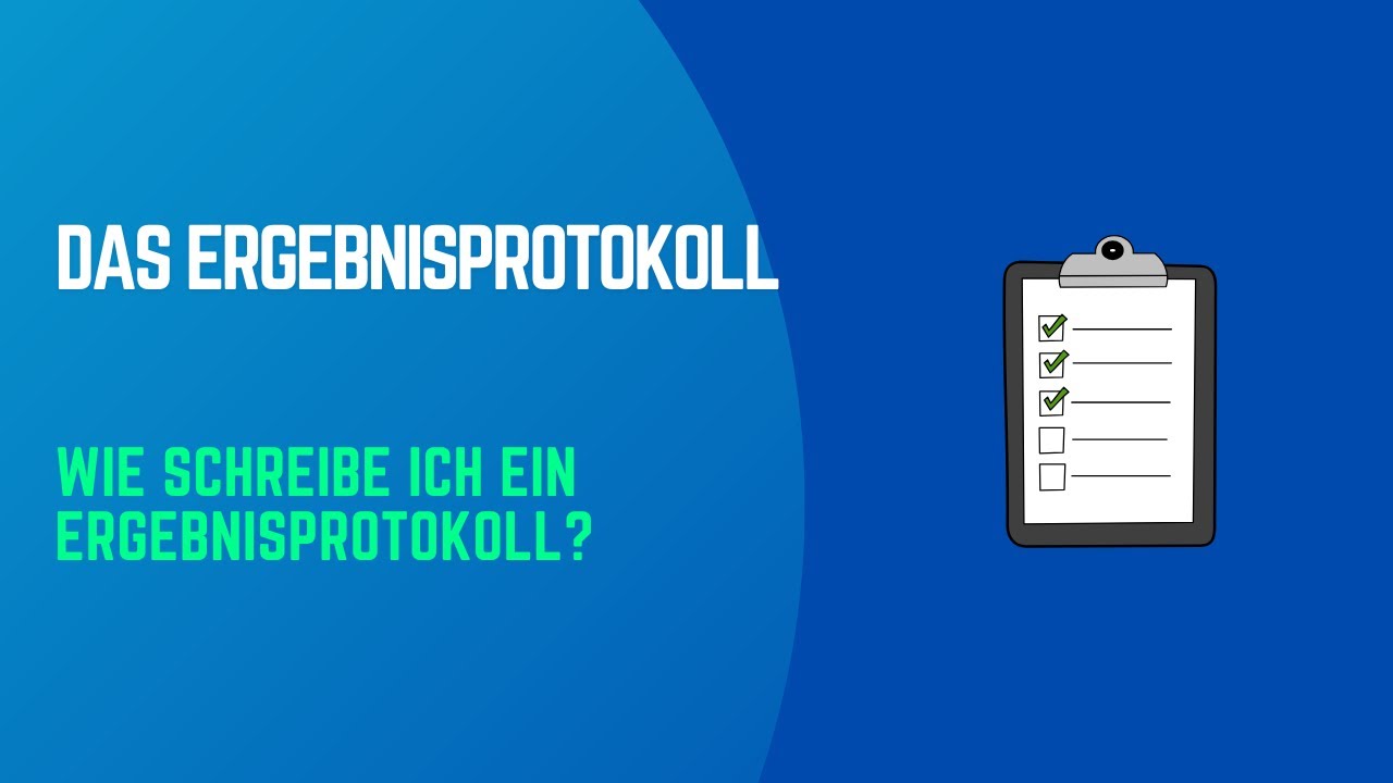 ein Ergebnisprotokoll in Word erstellen - YouTube