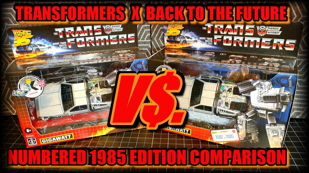 Standard vs 1985 Numbered Edition Transformers Back to the Future ...