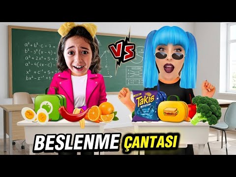 ESMA VE GICIKSU BESLENME CHALLENGE ÖĞRETMEN BESLENME ÇANTAMIZI KONTROL ETTİ ! 