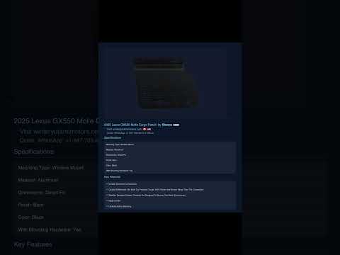 The best 2025 Lexus GX550 Molle Cargo Panel - YouTube