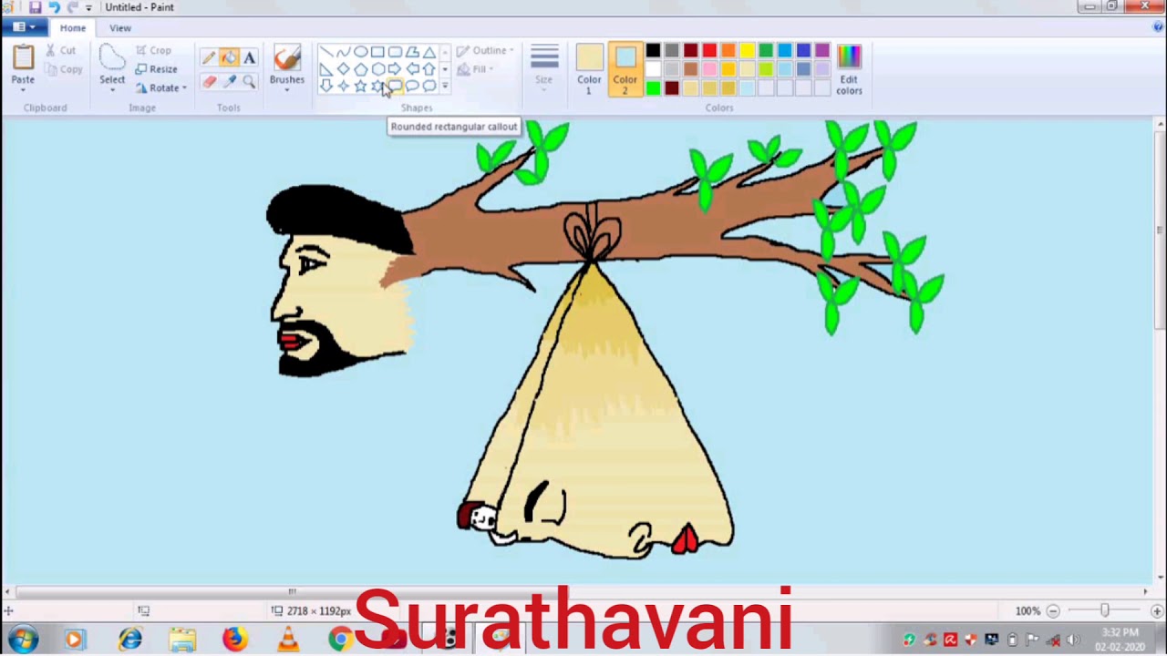 how to draw Family tree \\ how to draw family tree in Ms paint ...