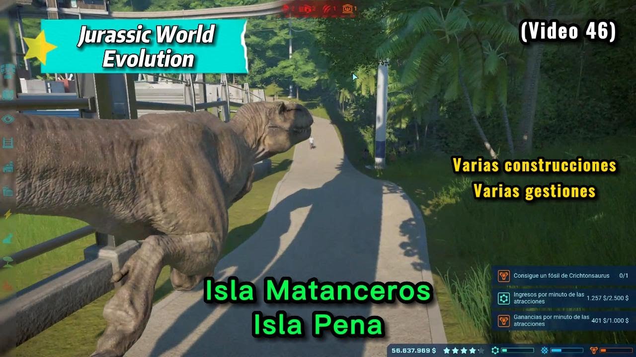 Jurassic World Evolution: Escape de Tyrannosaurus Rex😱 (video 46). Isla ...
