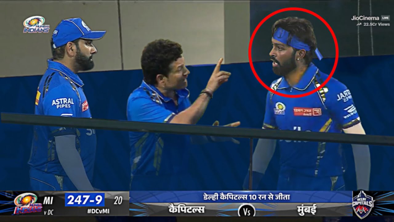 Sachin Tendulkar Angry fight with Hardik Pandya front of Rohit Sharma ...