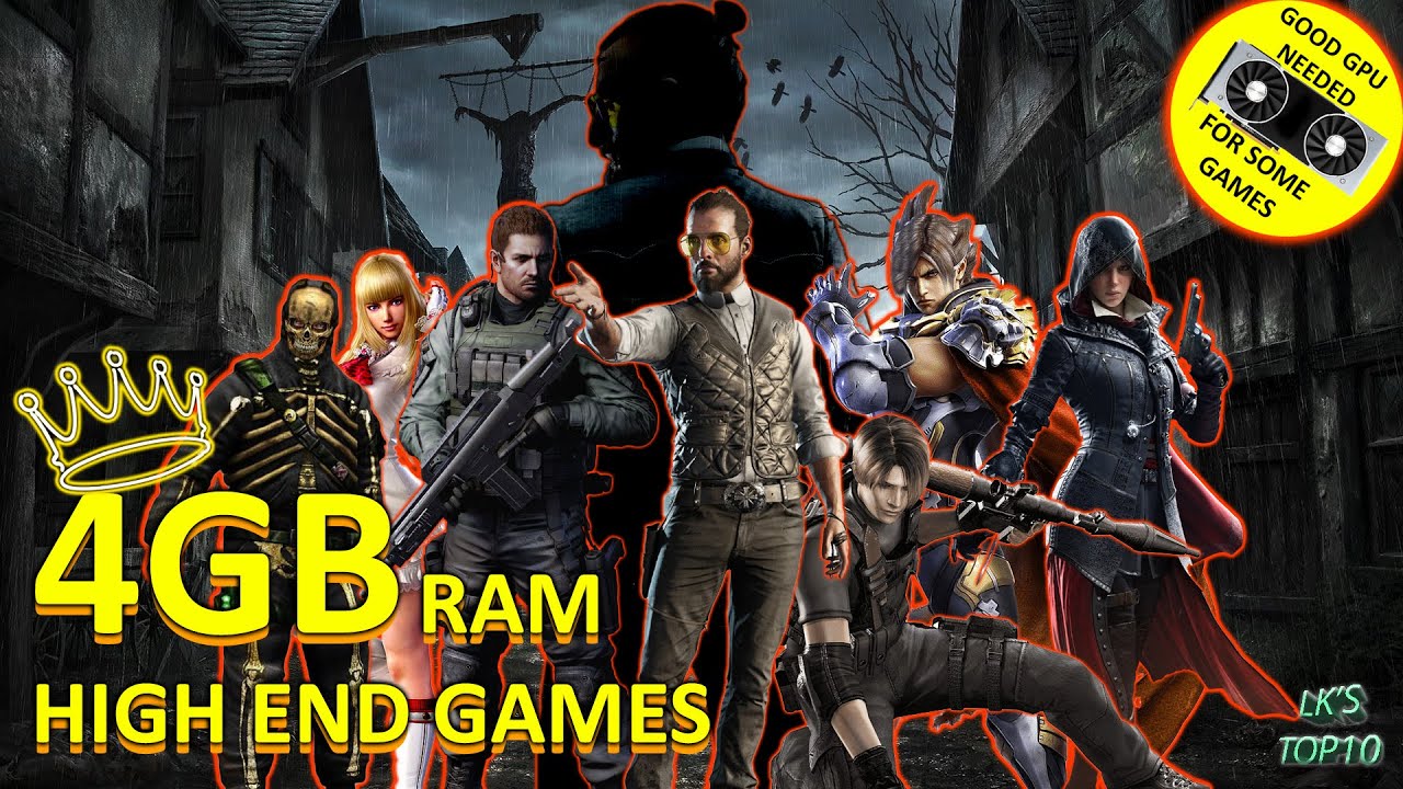Top 10 High End Games You Can Run On 4GB RAM PC 2020 - YouTube