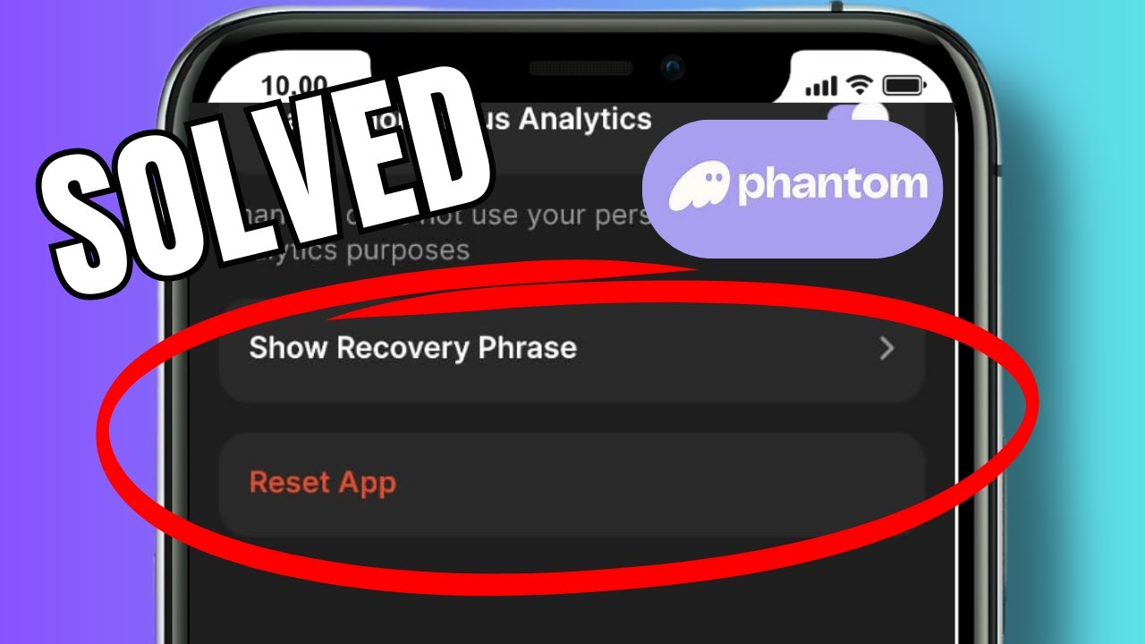 How to view your recovery phrase on Phantom - YouTube