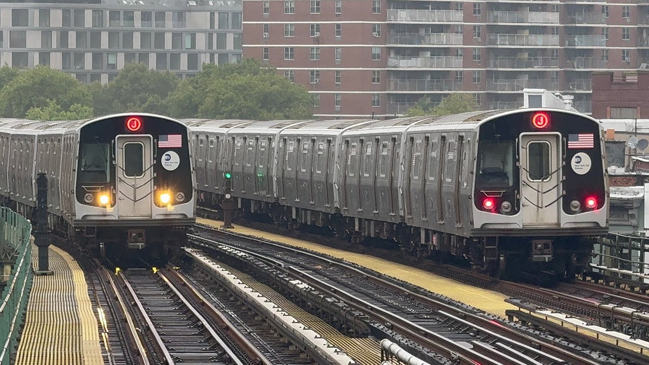 NYCT - R179’s (J) Train Action at Flushing Av - YouTube