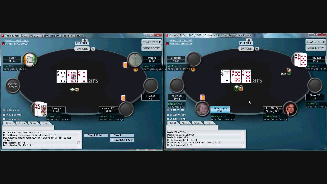Poker 2NL - 2x 6-Max Tables - Pokerstars - YouTube