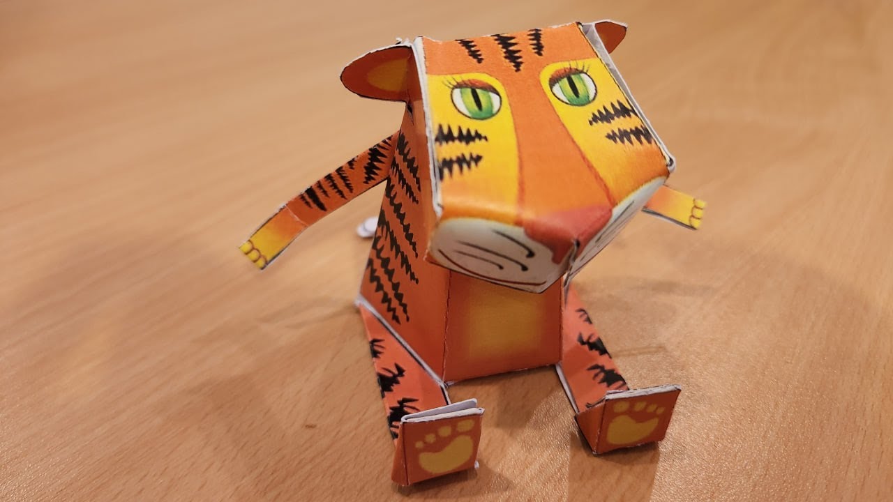 DIY Cardboard Tiger Craft | Easy Step-by-Step Tutorial - YouTube