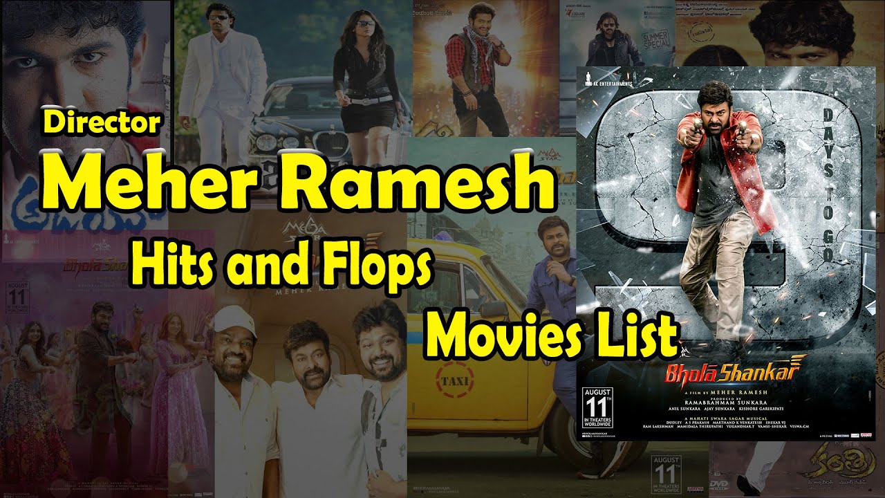 Mehar Ramesh Hits and FLops upto Bhola Shankar | Mehar Ramesh All ...
