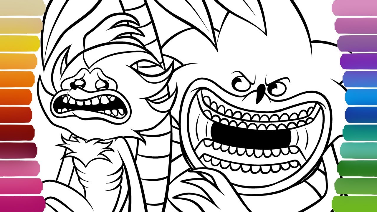 SHIN SONIC Vs. SHADOW The Hedgehog Coloring Pages / How to Color SHIN ...