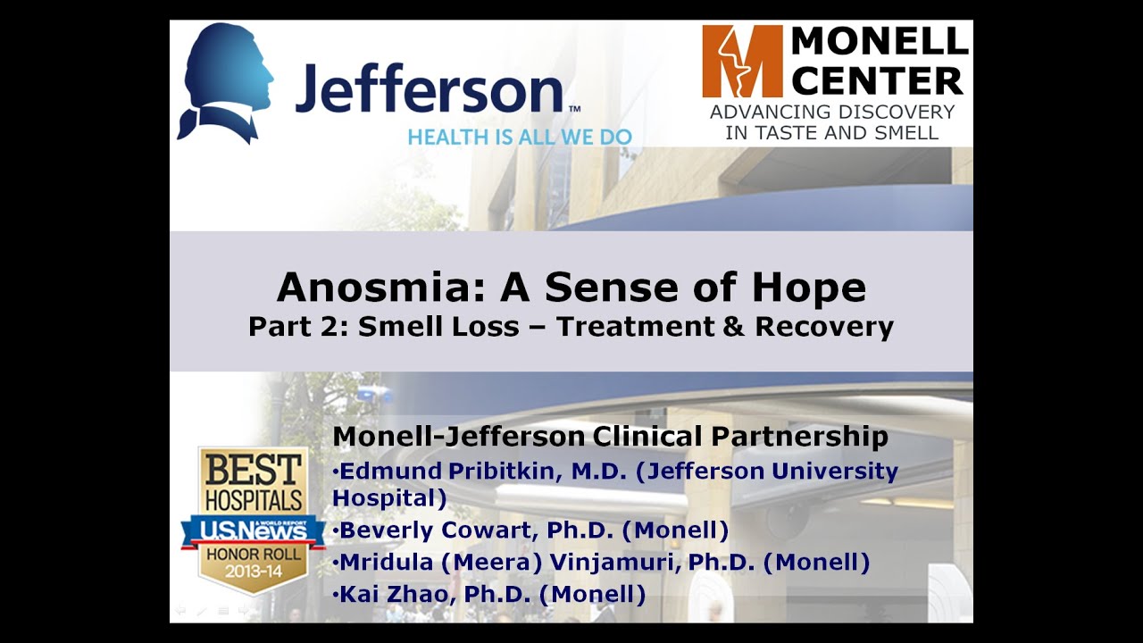 Anosmia Pt. 2: Treatments (Healthcare Education from MonellCenter ...