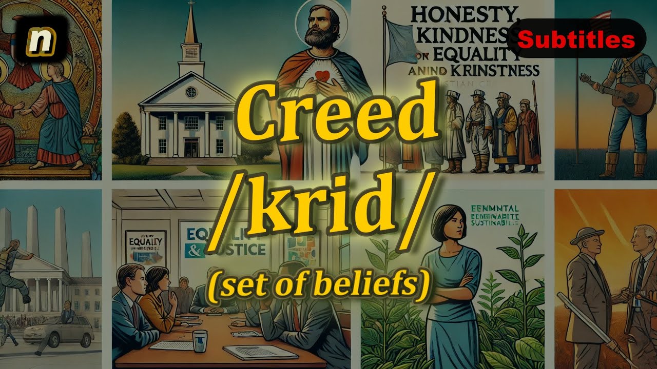 [n] Creed meaning (set of beliefs) with 5 examples - YouTube