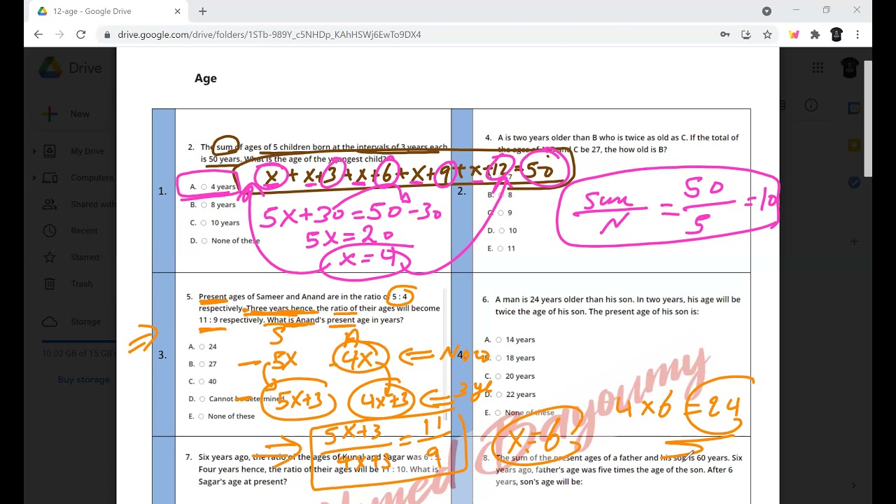 EST - Math -Age problem solving -Mr.Bayoumy تواصل اسيستنت المستر ...
