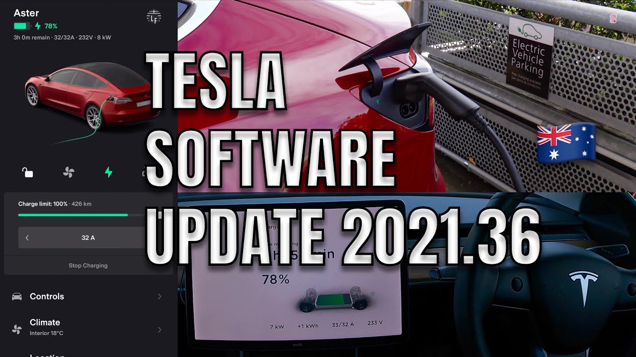 TESLA SOFTWARE UPDATE 2021.36 | Tesla App Charge Current Testing 4.1.1 ...