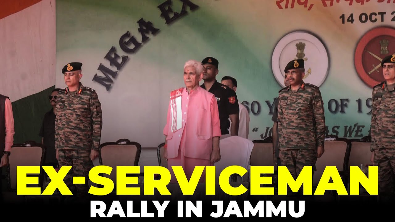 LIVE: Lt Gen Manoj Kumar Katiyar, J&K LG Manoj Sinha attend Ex ...