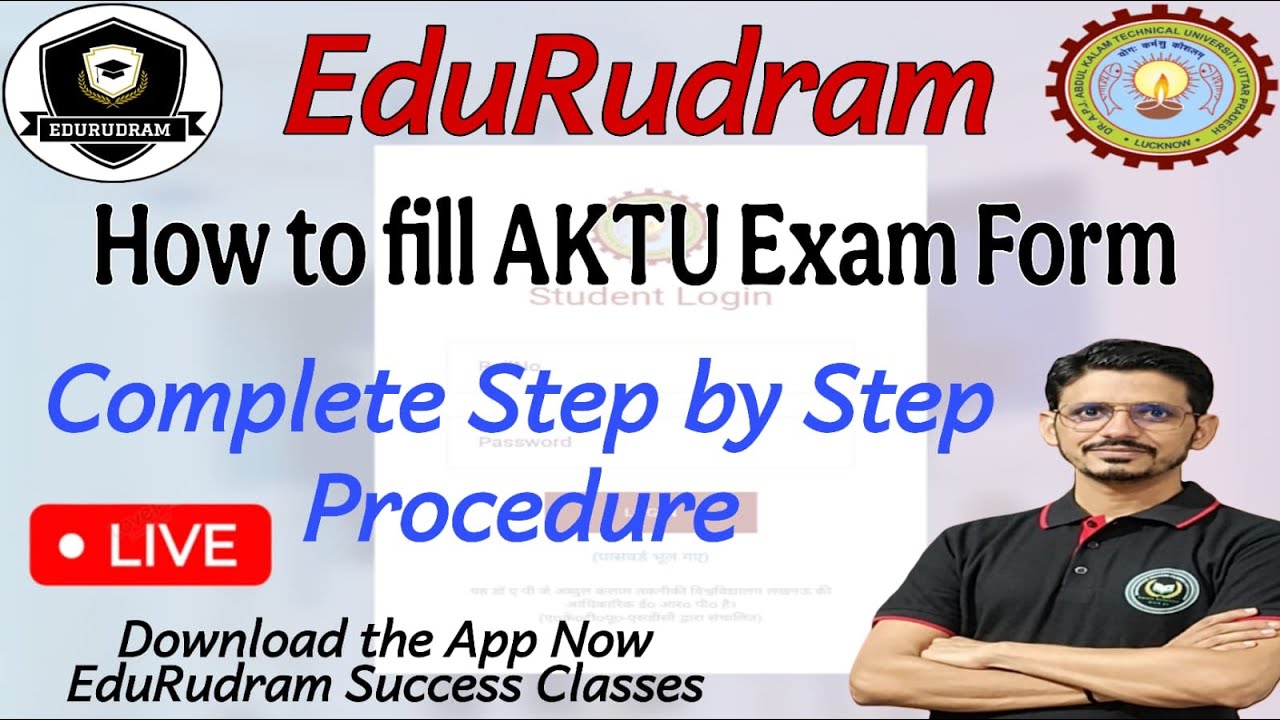 How to Fill AKTU Exam Form | Step by Step Procedure | AKTU 3rd, 5th ...