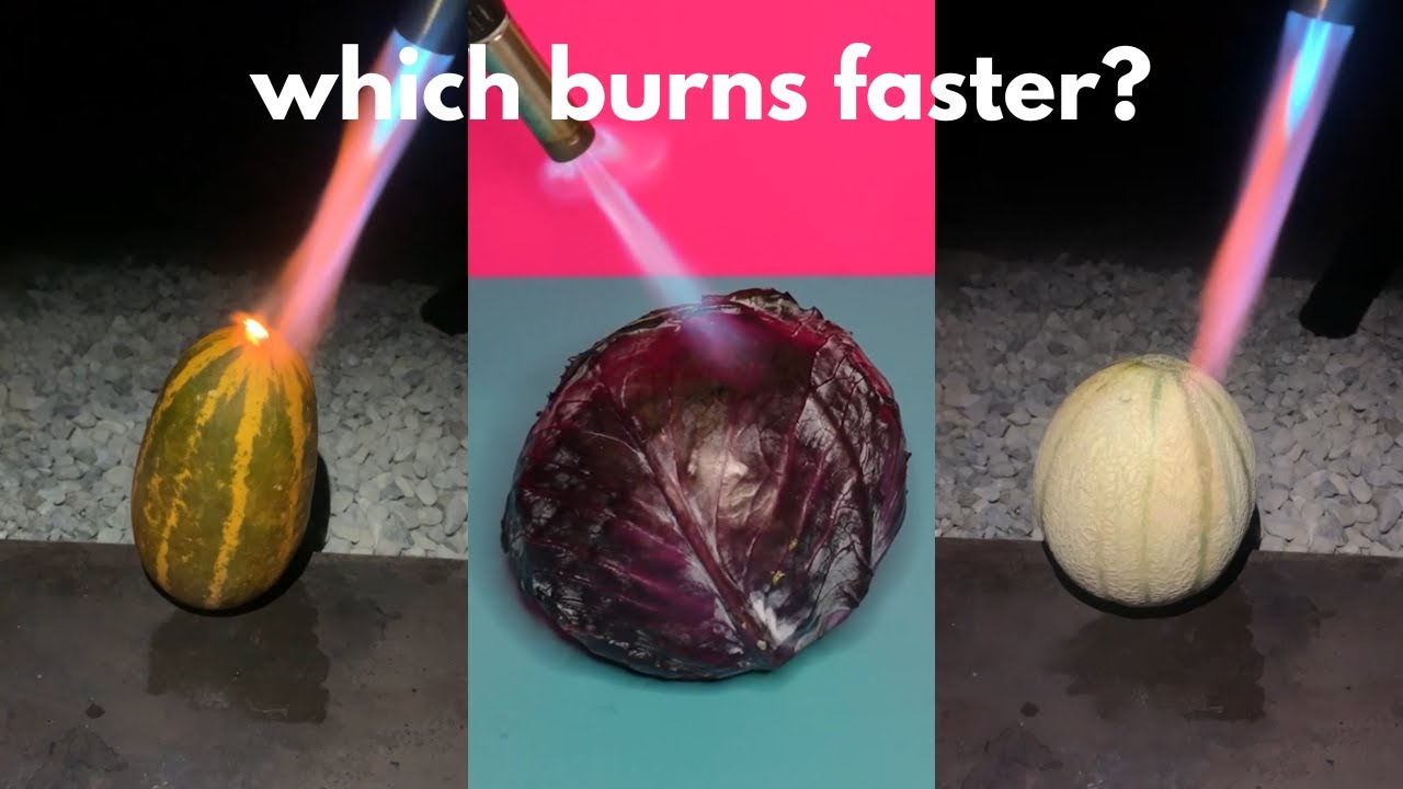 3 Fruits Burning Experiments #burning #fireflame #experiment # ...