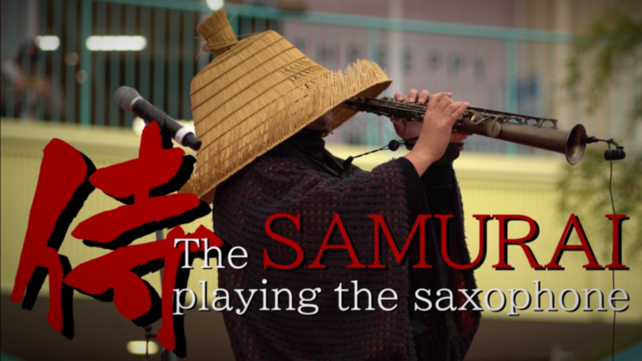 Saxophone Samurai heals people's hearts with Japanese pop songs - YouTube