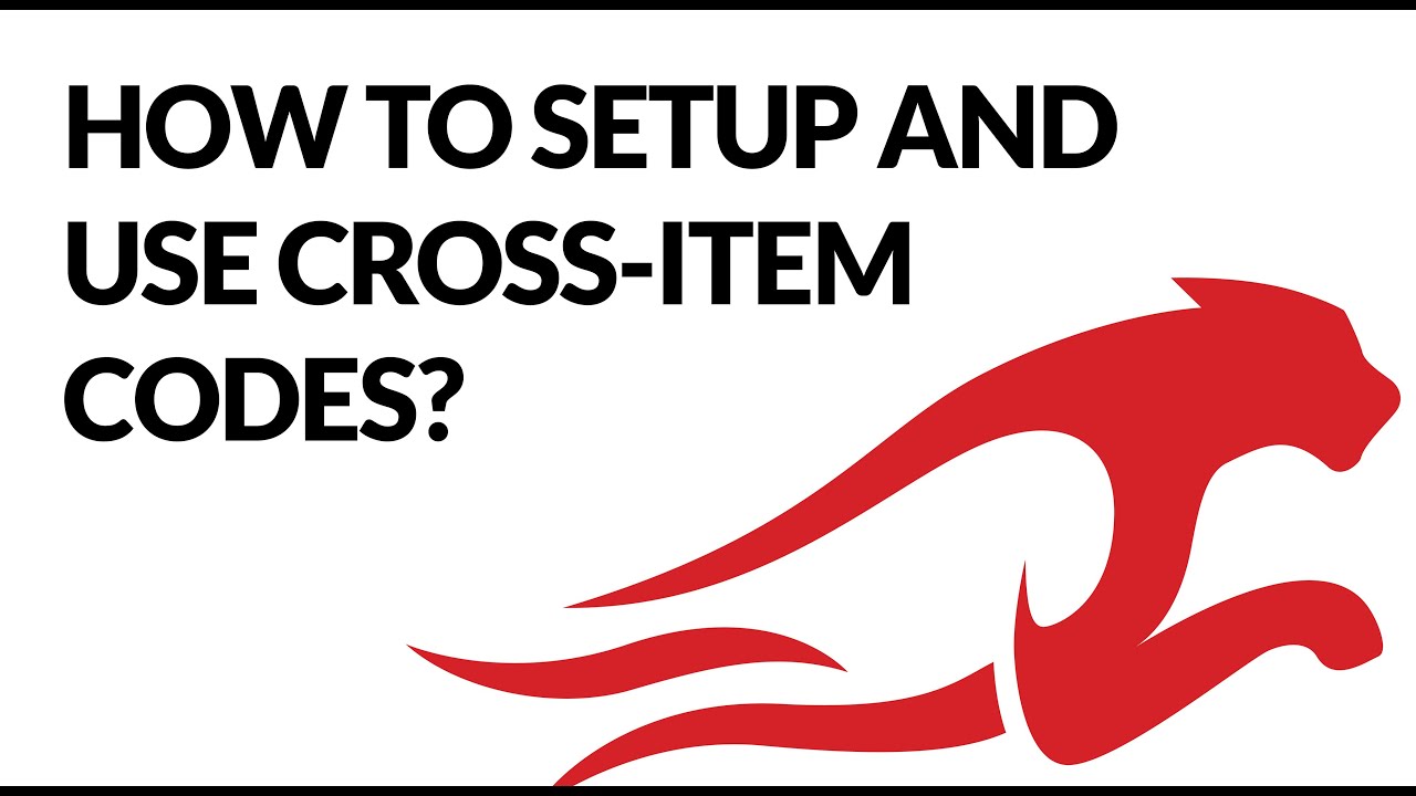 How to setup and use cross item codes? - YouTube