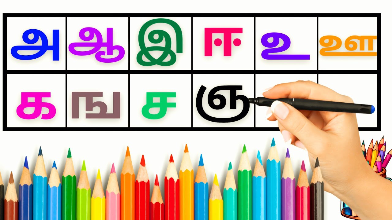 Learn to Write Tamil Alphabet Letters for kids /Uyireluthukkal /உயிர் ...