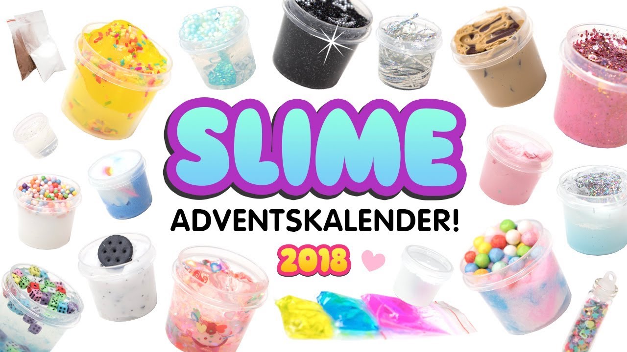 SLIME Adventskalender 2018 😱für einen Fan! 24 DIY SCHLEIM Geschenke ...