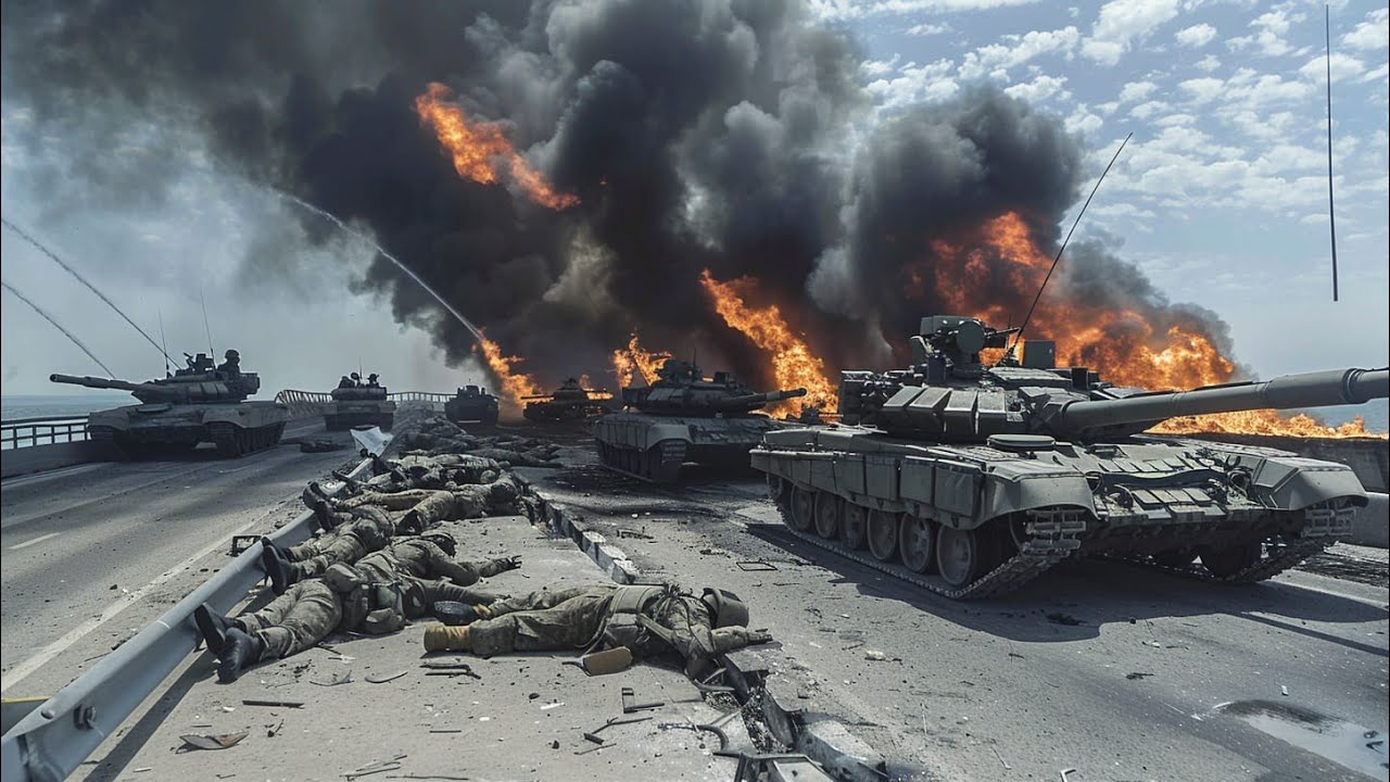 Today! July 8, Russian monster tanks ambushed a convoy of 13,600 US ...