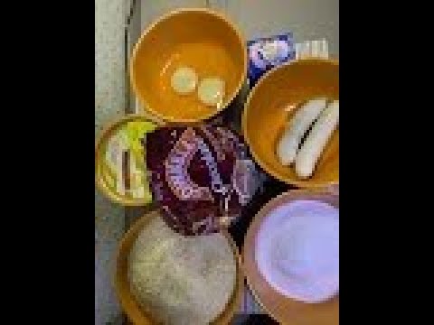 How to make garri banana chocolate cake .Simple method of turning garri ...