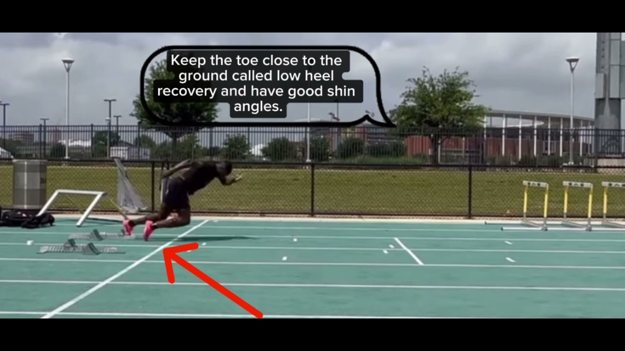 Proper form during block start - YouTube