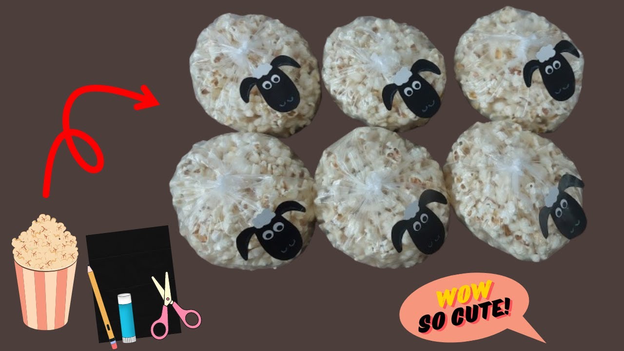 How to make cute sheep popcorn?😍 - YouTube