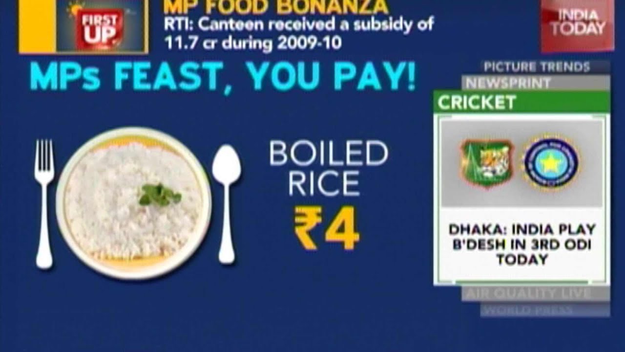 MP Food Bonanza: Truth Of Parliament's Subsidised Food - YouTube
