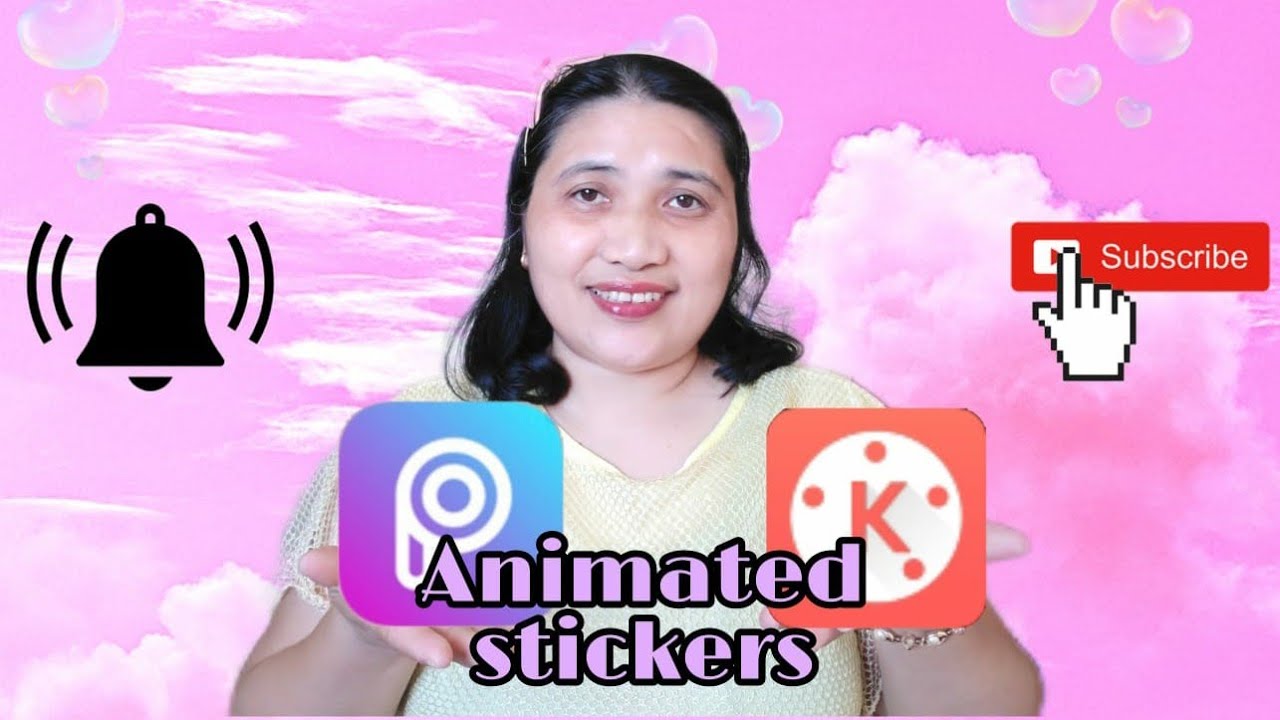 HOW TO ADD STICKERS ANIMATION TO A VIDEO USING KINEMASTER APPLICATIONS ...