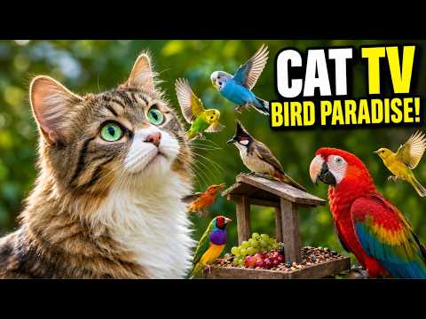 CAT TV | Squirrels and Birds in the Forest - 10 Hour Cat TV for Pets to Watch 🐱