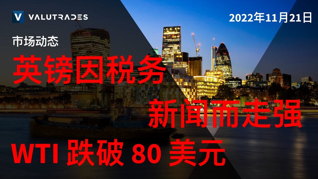 WTI 跌破 80 美元。英镑因税务新闻而走强。英镑和纽元走强 - 加元走弱。 - YouTube