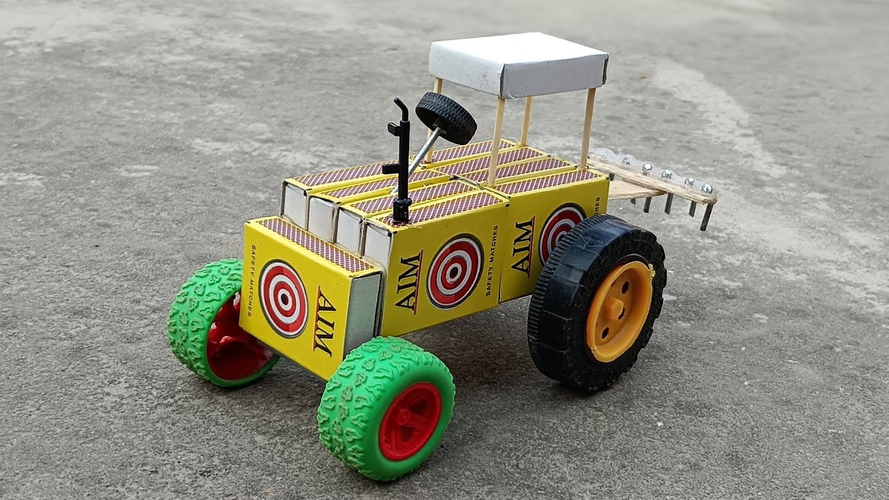 How To Make Matchbox Tractor At Home Diy Tractor Backhoe Loader - Mini ...