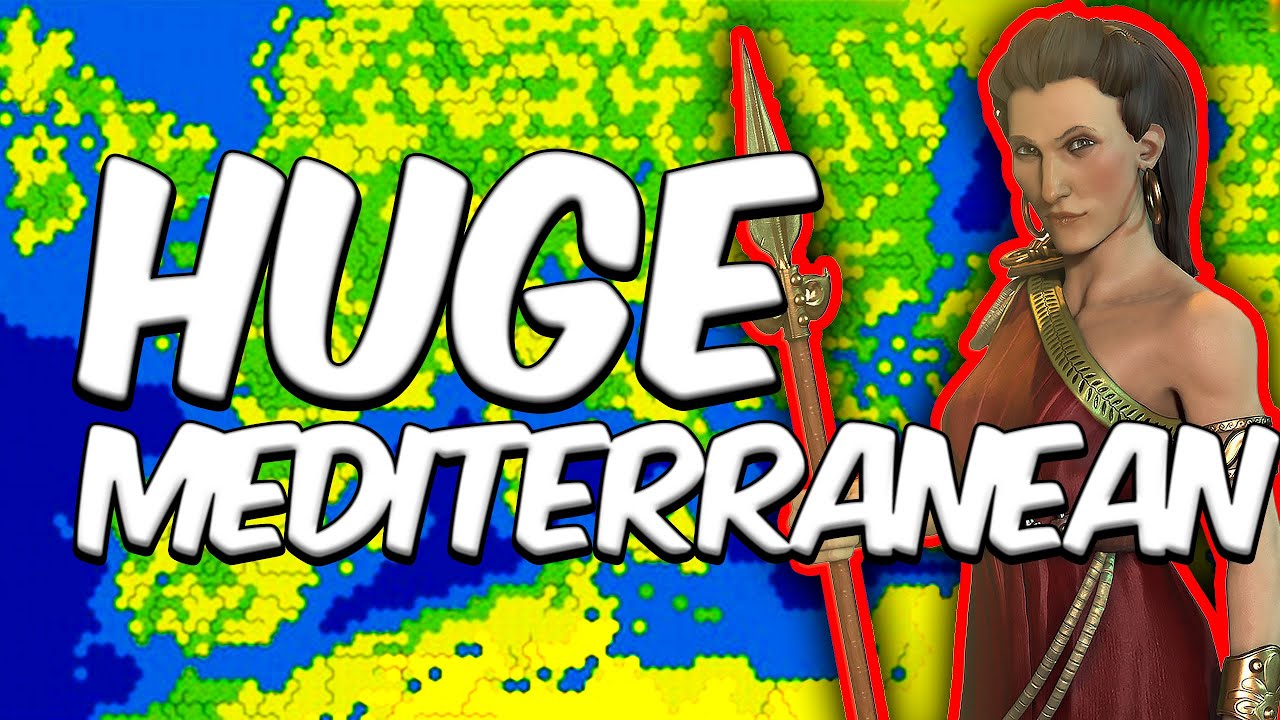 23 Civs in a HUGE MEDITERRANEAN (Civilization 6) - YouTube