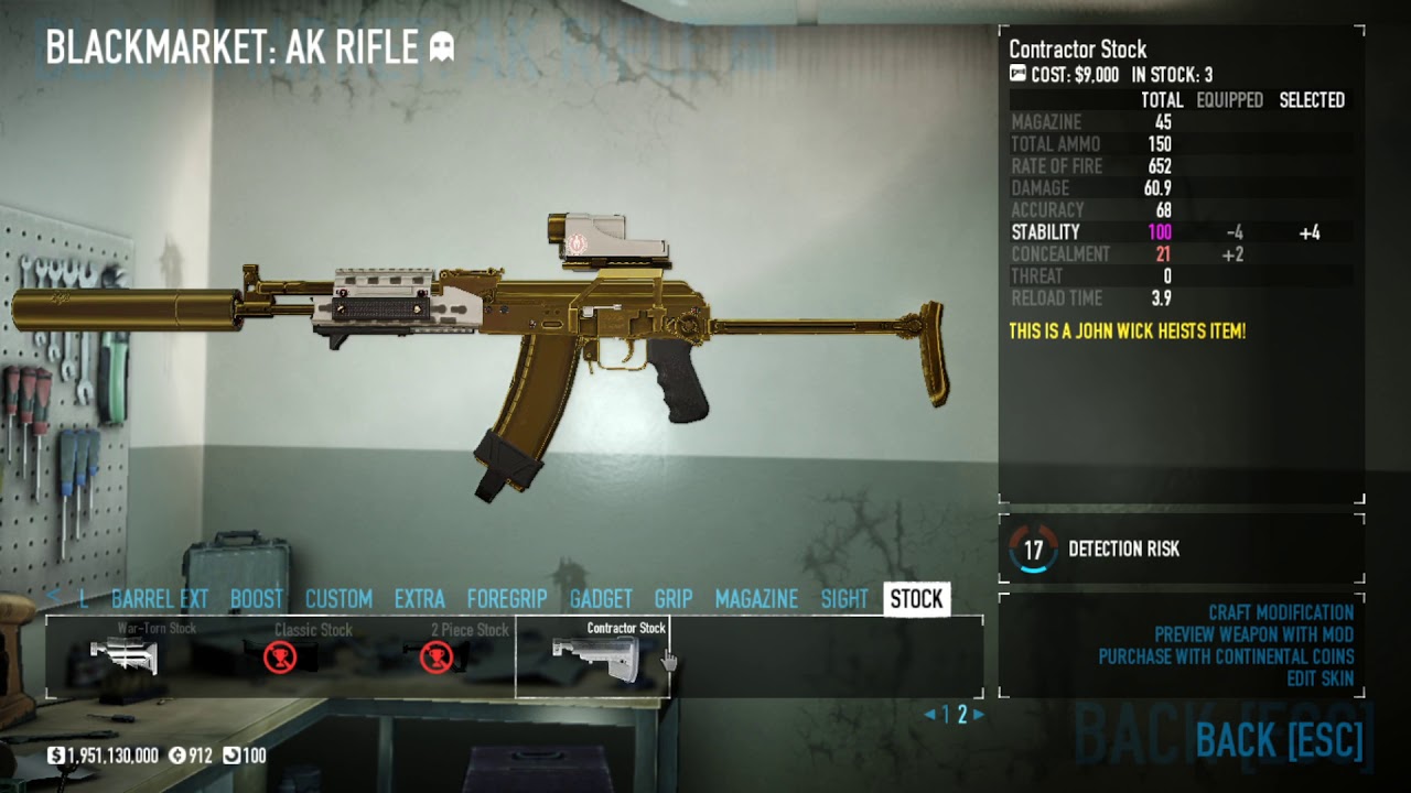 Payday 2 Death Sentence AK Rifle Stoic build - YouTube