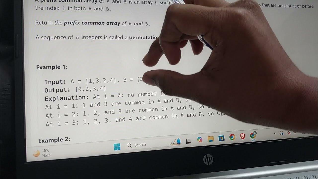 Leetcode Potd 2657 Prefix Common Array Of Two Arrays Leetcode
