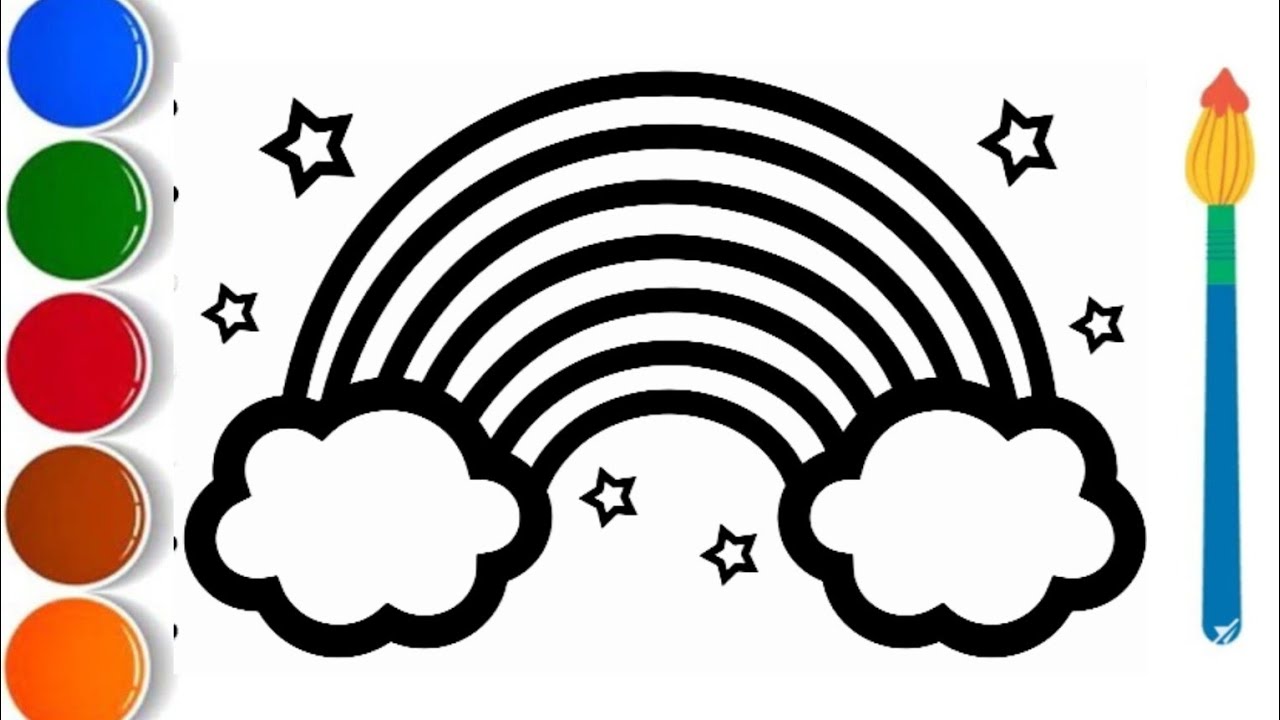 Colours name || rainbow drawing ,coloring and painting for kids and ...