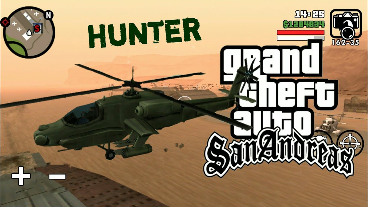 How to get Special Army Helicopter HUNTER in GTA SA - YouTube