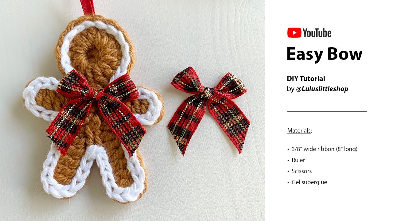 SUPER EASY BOW | DIY tutorial - by @Luluslittleshop - YouTube