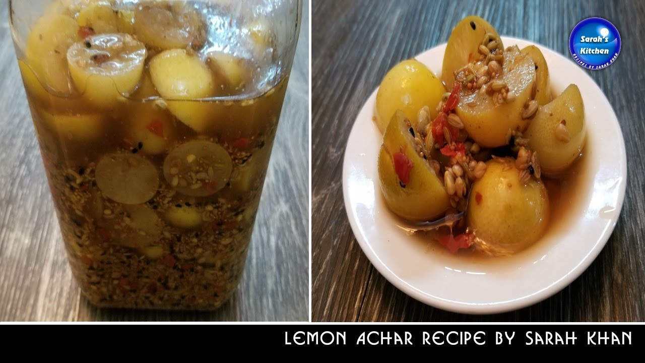 No Oil No Sunlight Lemon Pickle | Lemon Achar Recipe By Sarah Khan ...