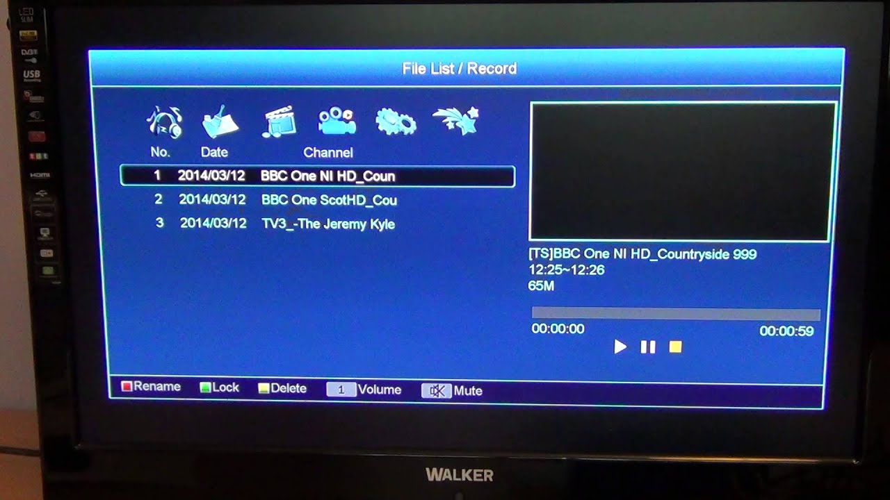 Amiko Mini Combo Receiver - Play Back TV Recordings - YouTube