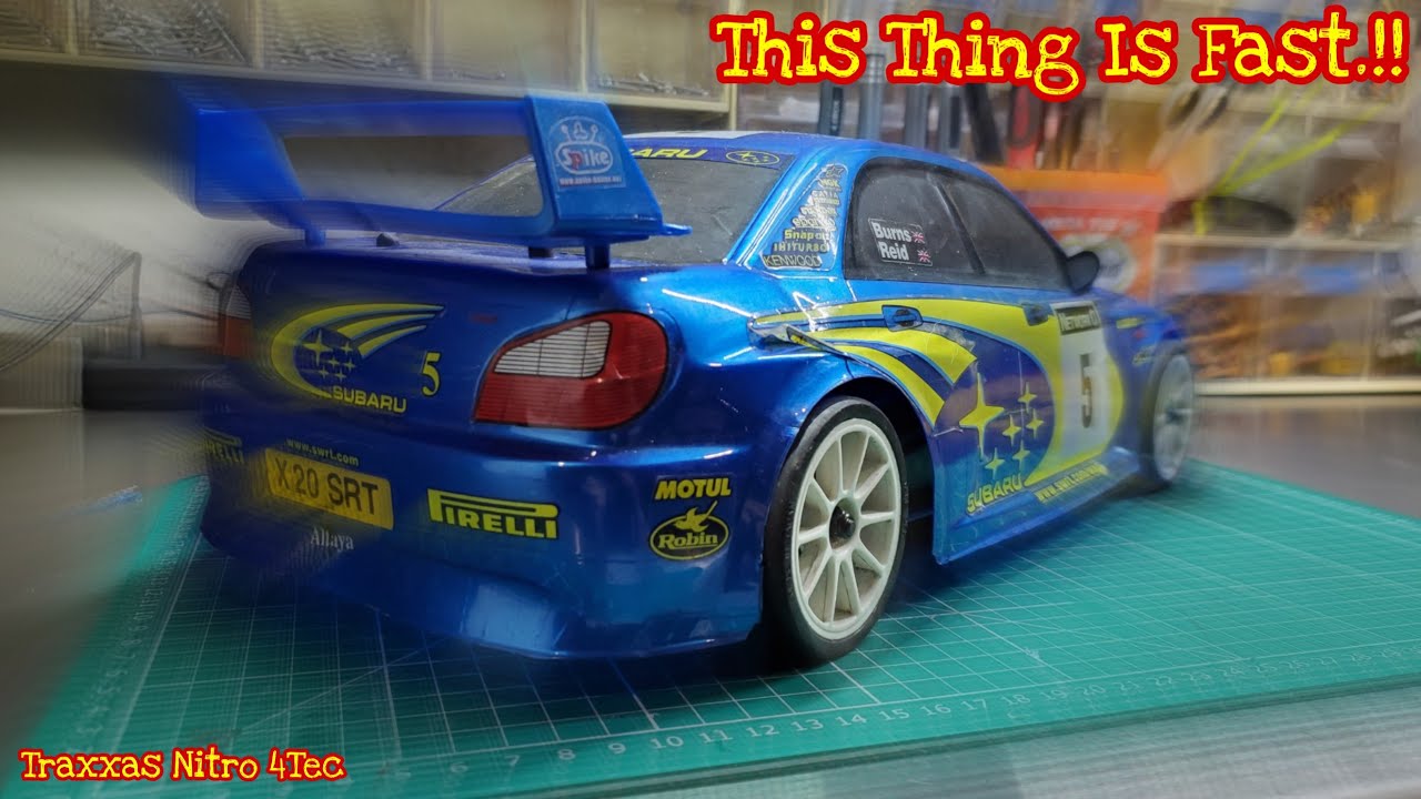 Traxxas nitro 4tec first proper run. Fast nitro RC car. - YouTube