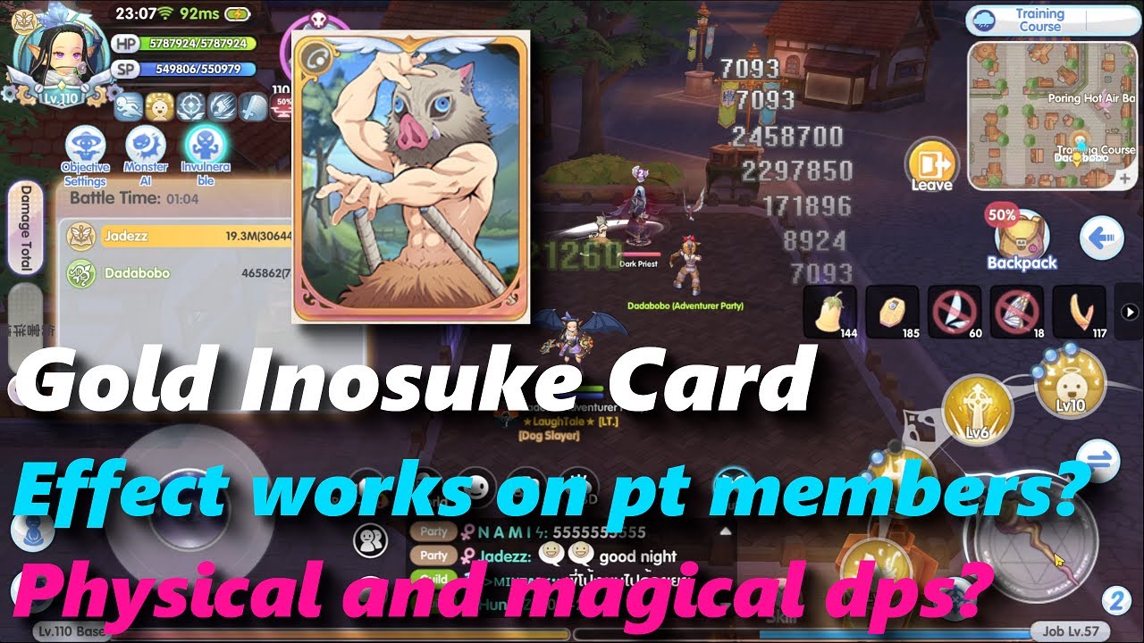 Inosuke Gold Card works on pt members? - Demon Slayer Card | rox ...