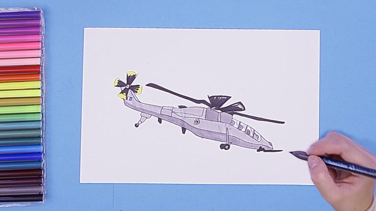 How to draw Indian Air Force HAL Prachand (LCH - Light Combat ...